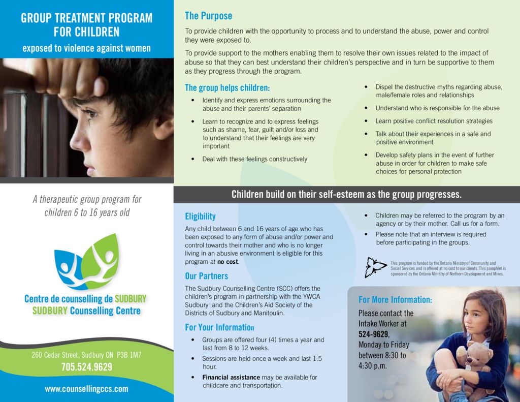 Group Treatment Program for Children – counselling